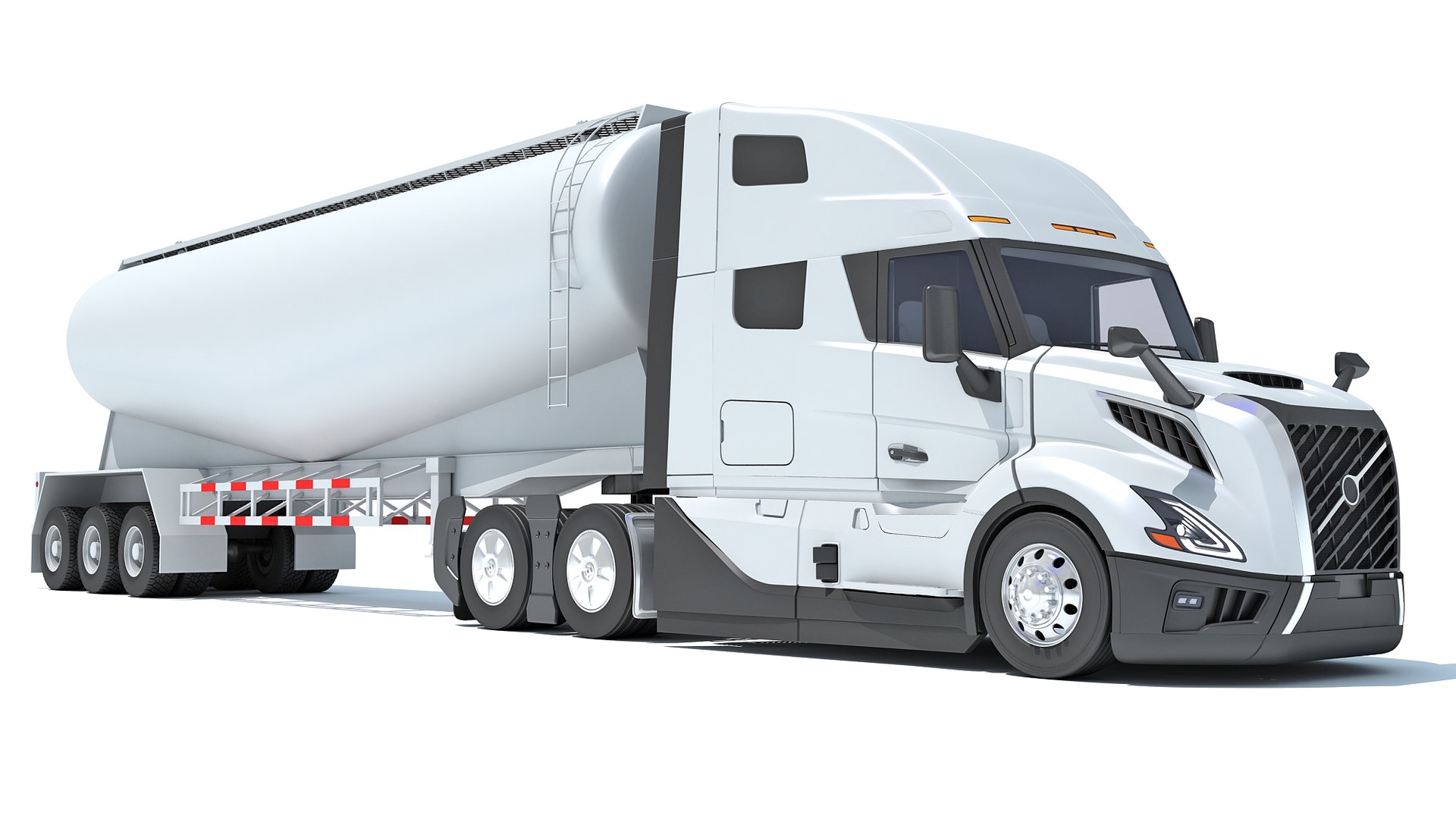 2024 Semi Truck With Tank Trailer 3D - TurboSquid 2222932