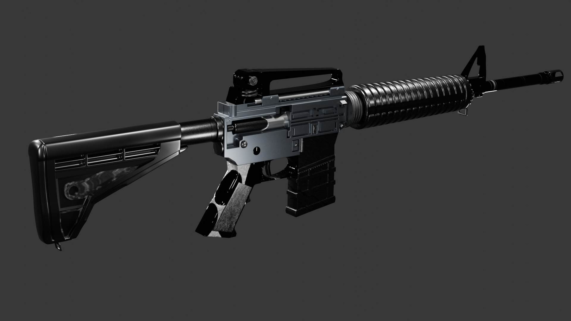 3D M4A1 Rifle High - Quality Model - TurboSquid 2357010