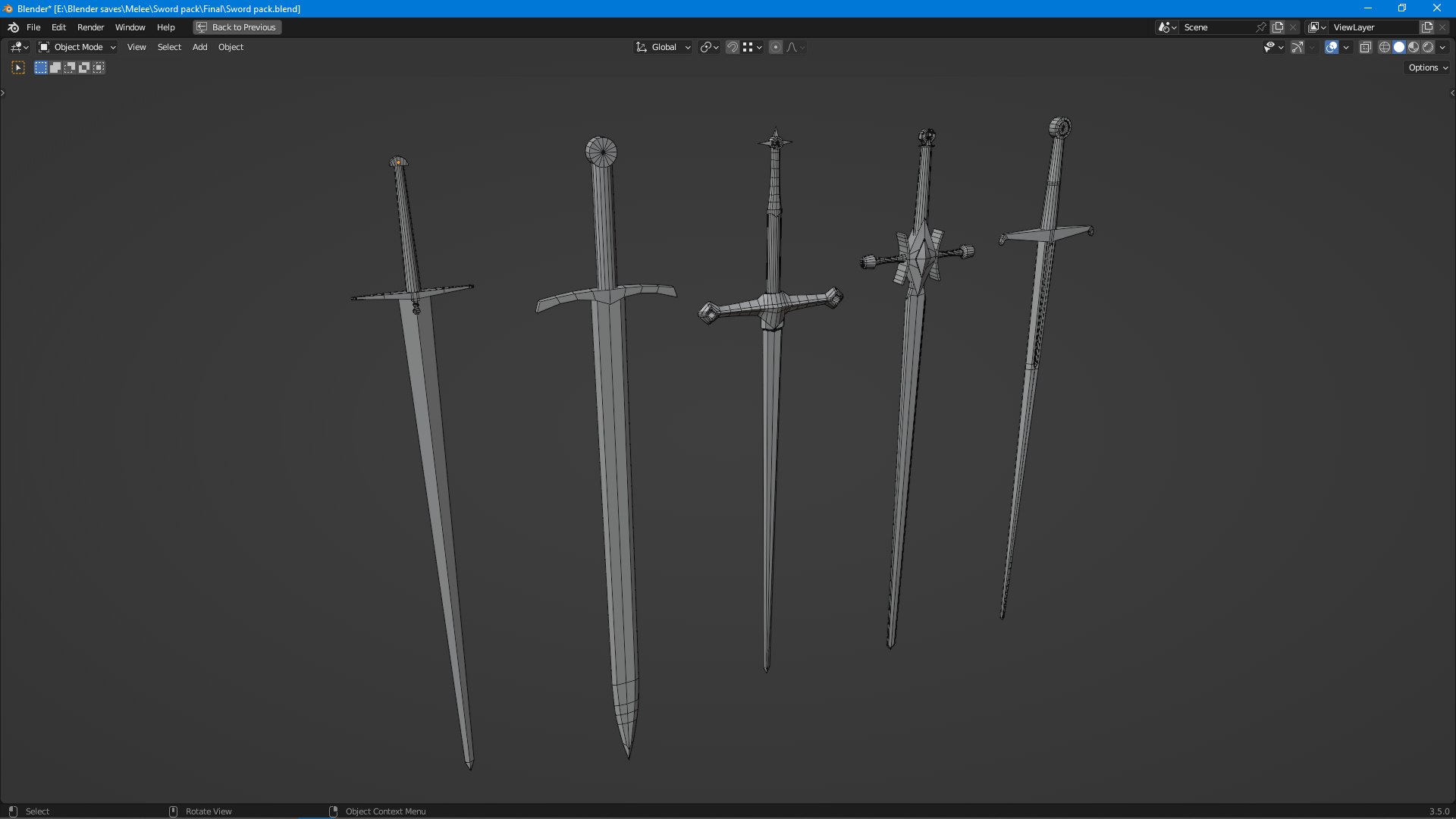 Sword Pack 3D Model - TurboSquid 2083481