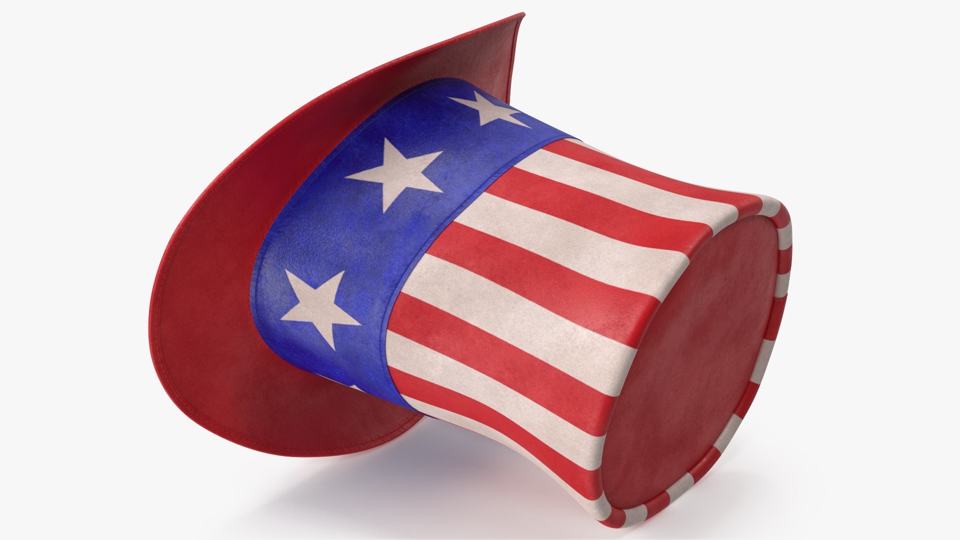 Uncle Sam Top Hat v 2 3D model - TurboSquid 1823268
