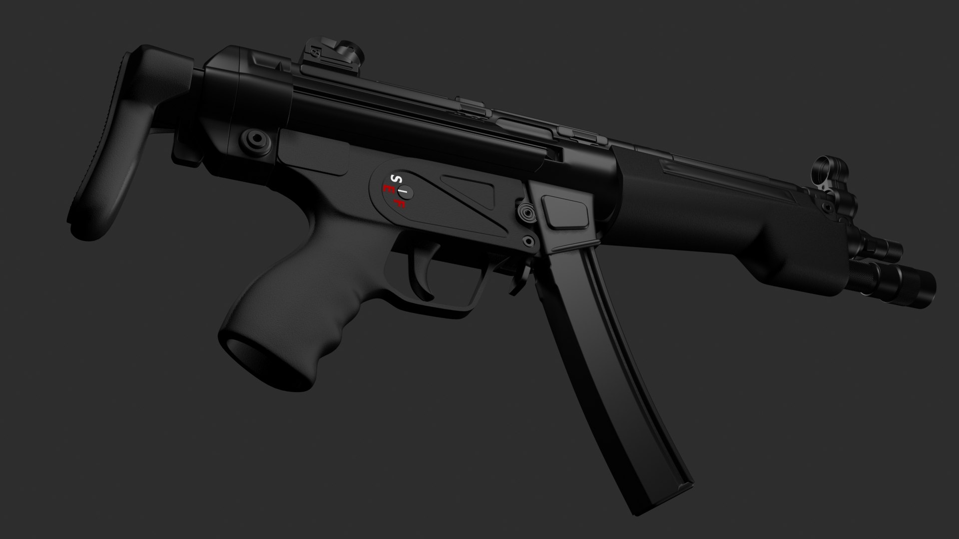 Mp5a3 Light 3d Max
