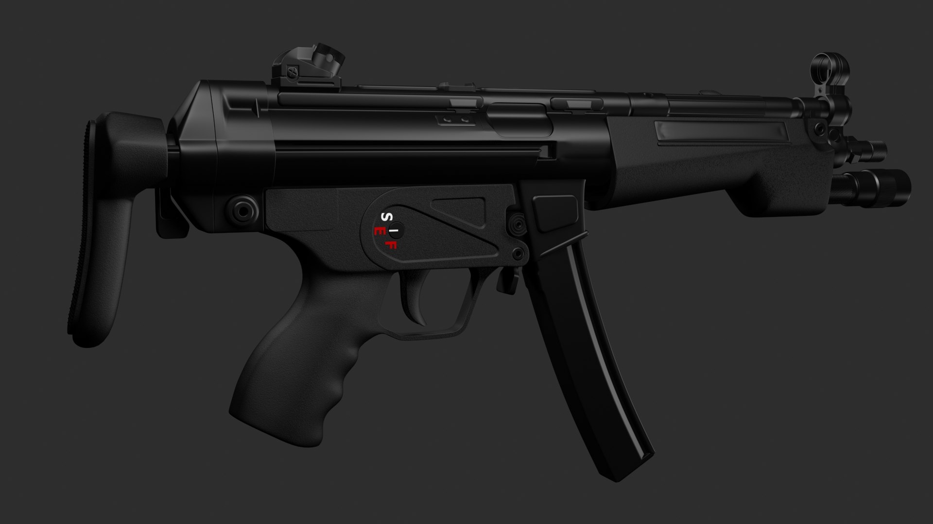 Mp5a3 Light 3d Max