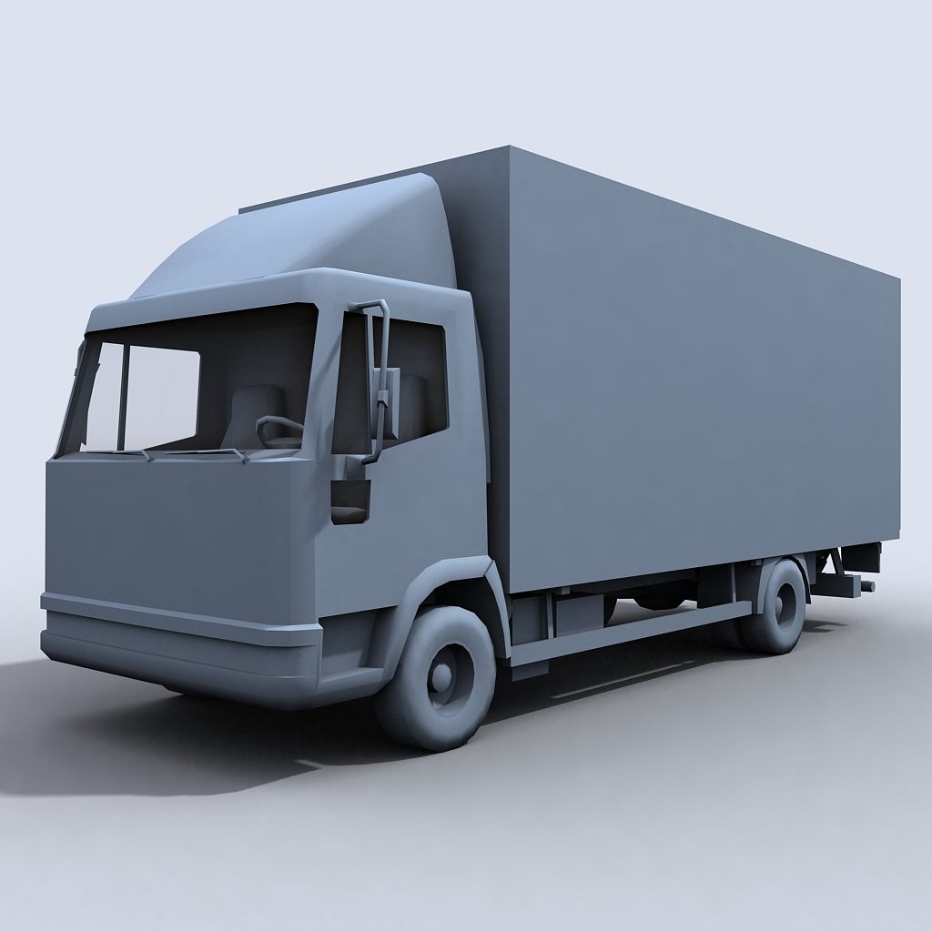 small transport truck 3d model