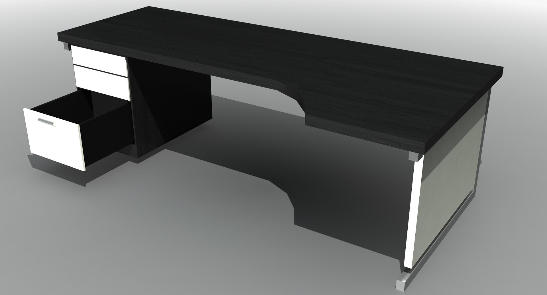 3d Office Workstation Desk Model