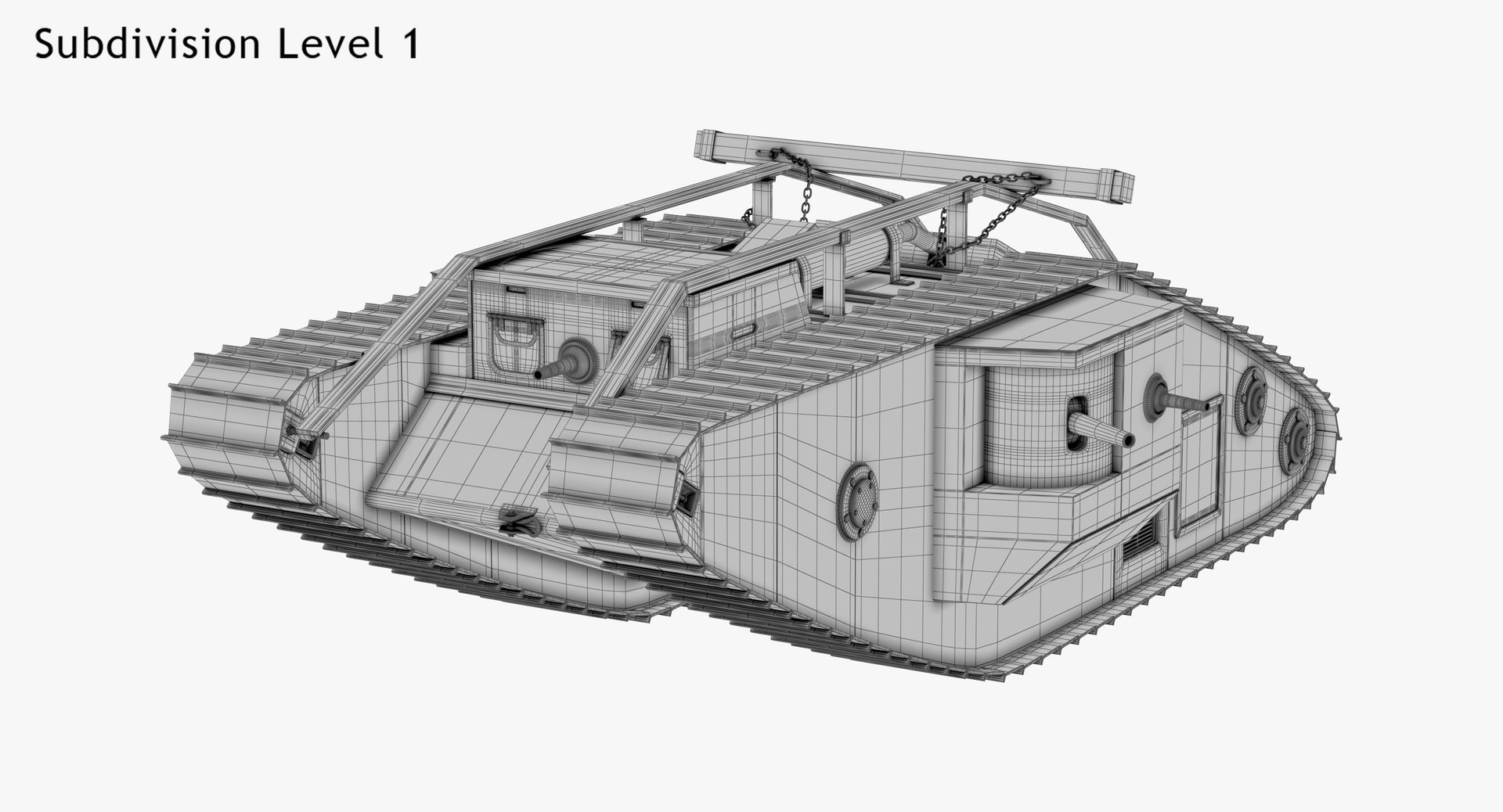 Heavy Tank Mark IV 3D Model - TurboSquid 2272294