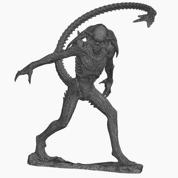 3d predalien maquette sculpture model