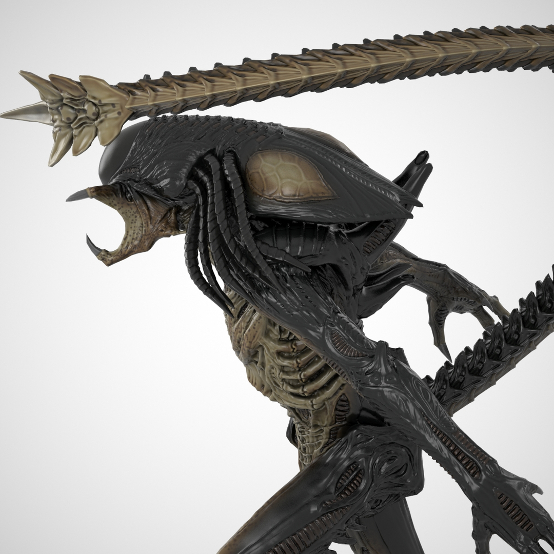 3d predalien maquette sculpture model