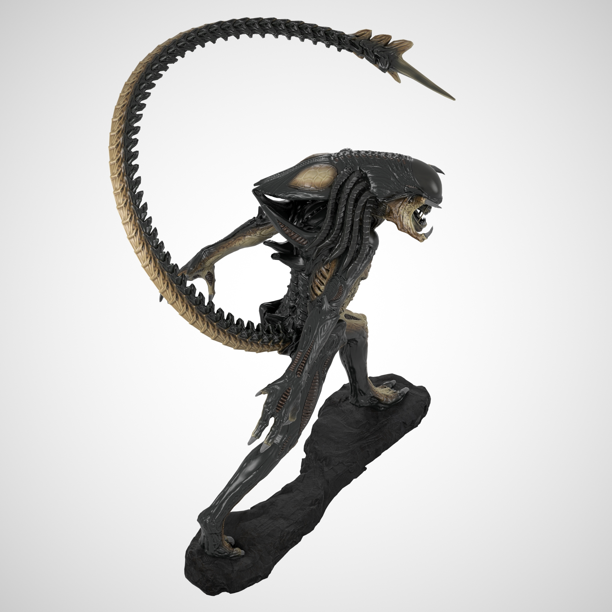3d predalien maquette sculpture model