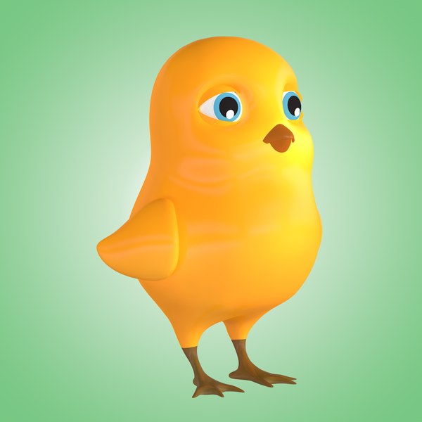3d model chick cartoon animation