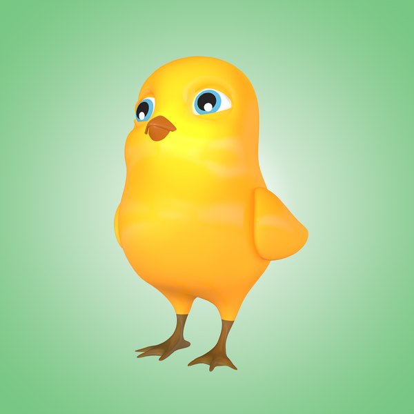 3d model chick cartoon animation