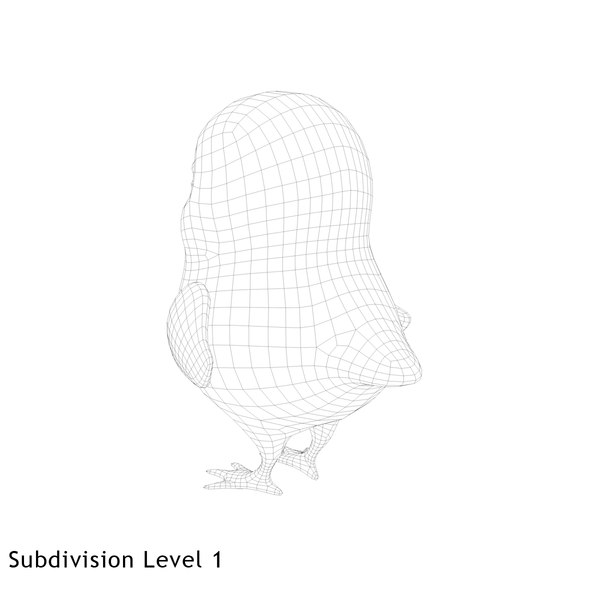 3d model chick cartoon animation