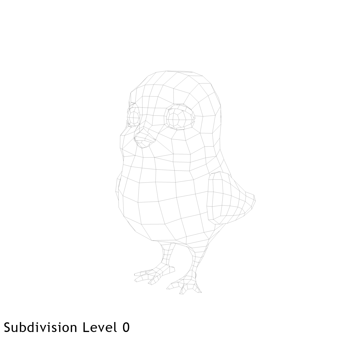 3d model chick cartoon animation