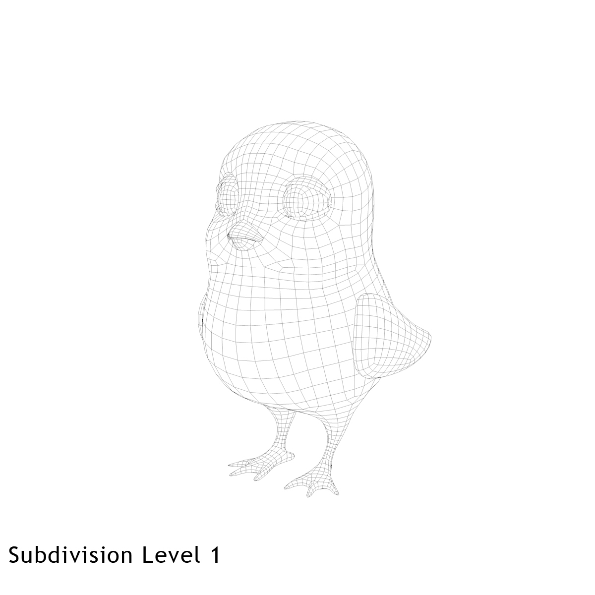 3d model chick cartoon animation