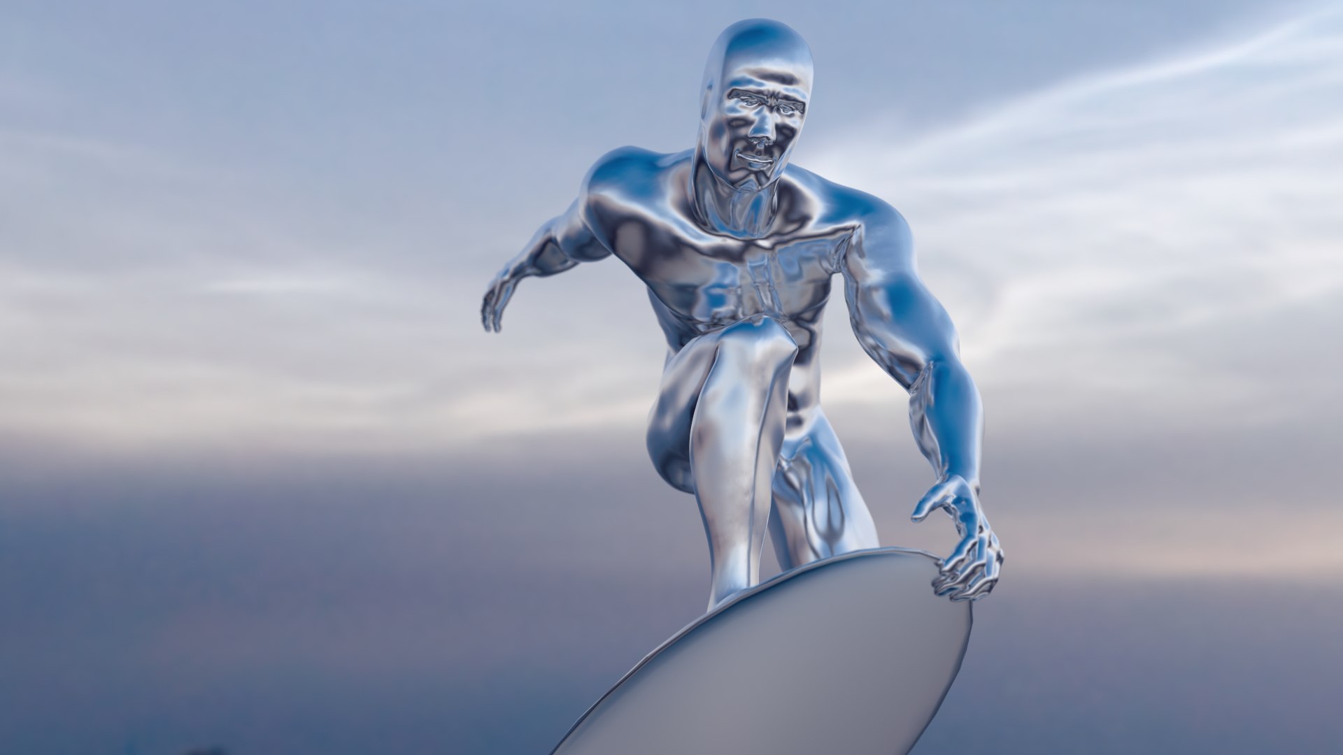 Silver Man Surf 3d Model