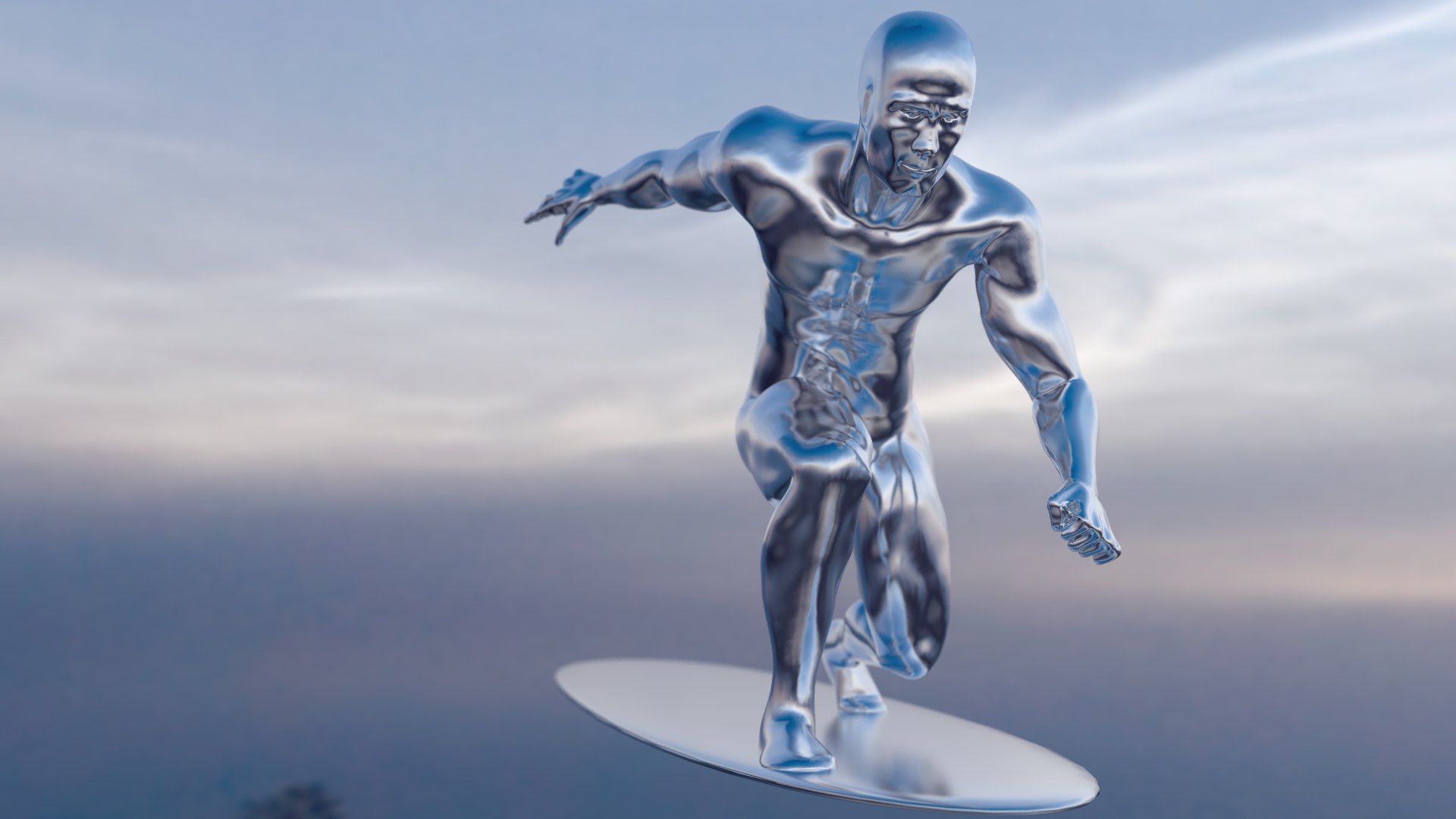 Silver Man Surf 3d Model