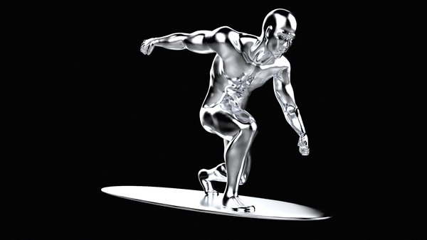 silver man surf 3d model