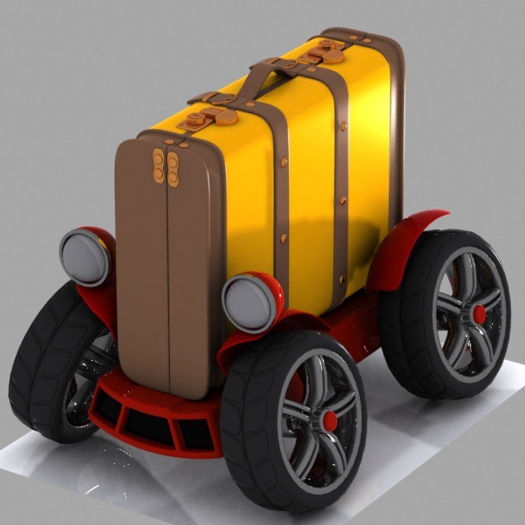 3D baggage car toon model - TurboSquid 1220350