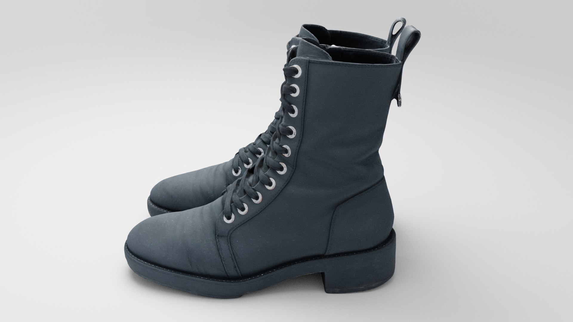 Pair of leather boots womans footwear shoes autumn spring season model ...