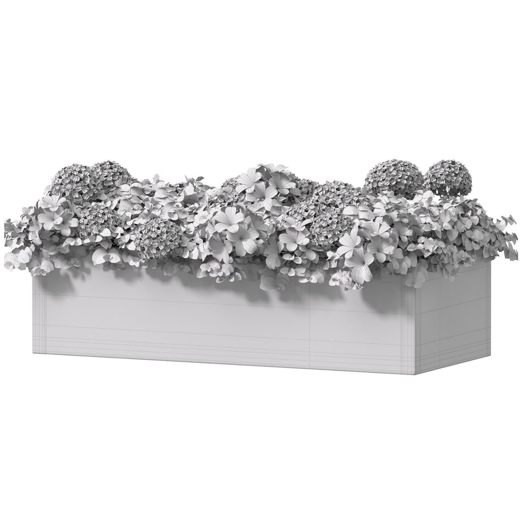 3D Window box flower pot Balcony container garden model - TurboSquid ...