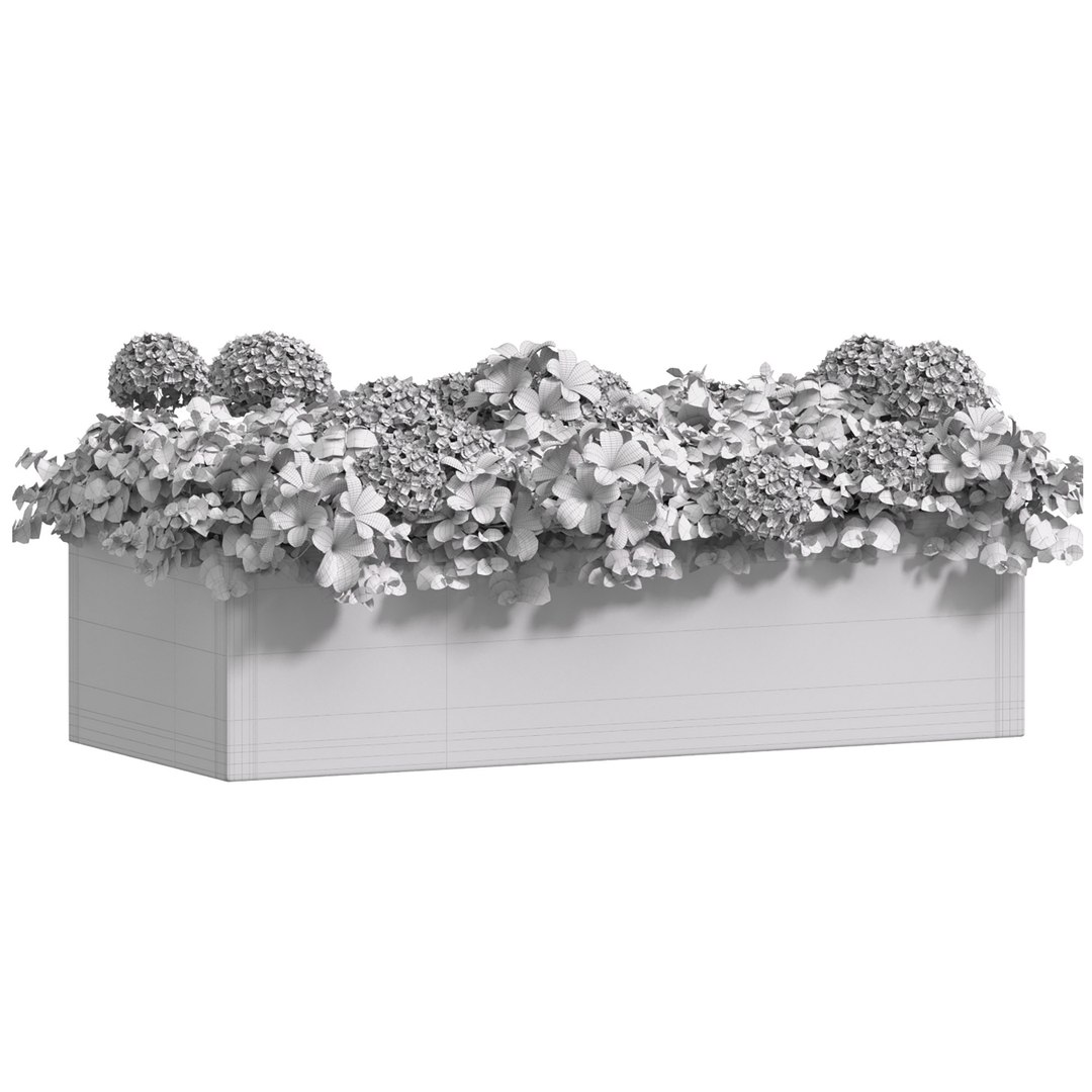 3D Window box flower pot Balcony container garden model - TurboSquid ...