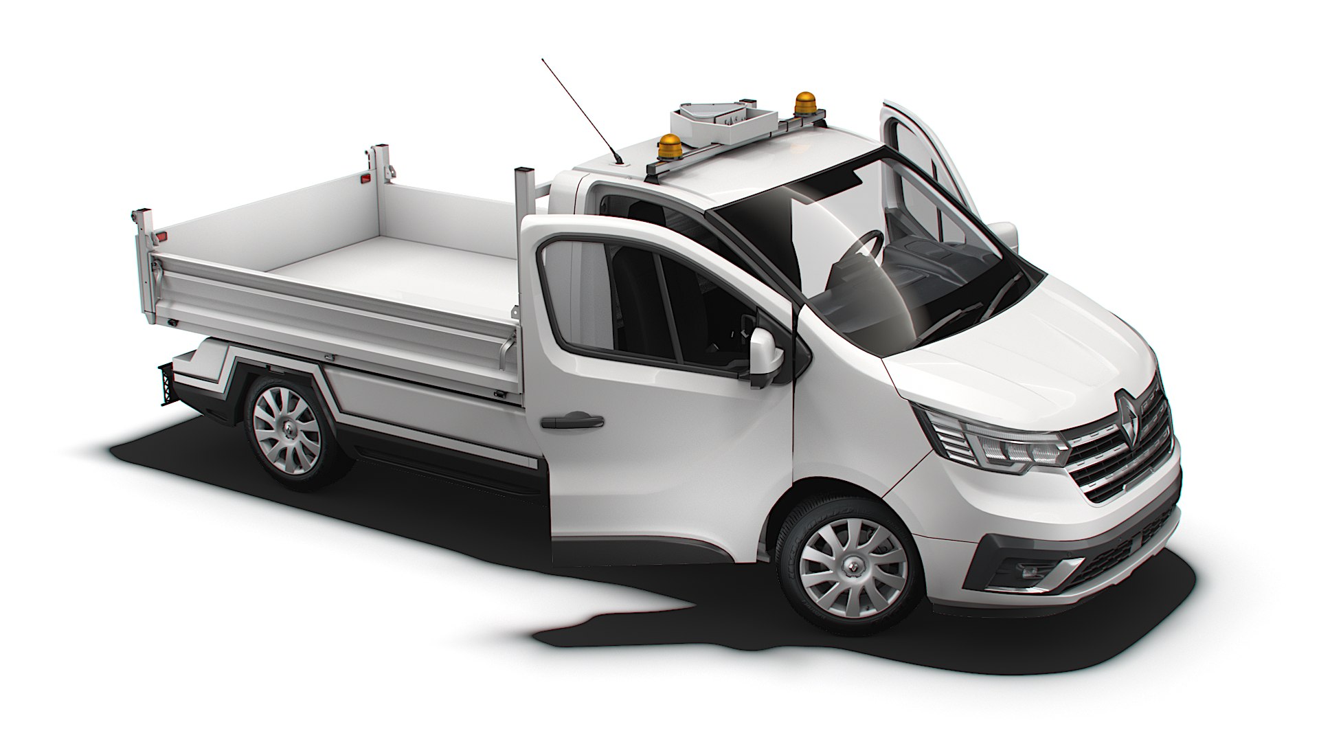 Renault Trafic Tipper HQ Interior 2023 3D Model - TurboSquid 2121930
