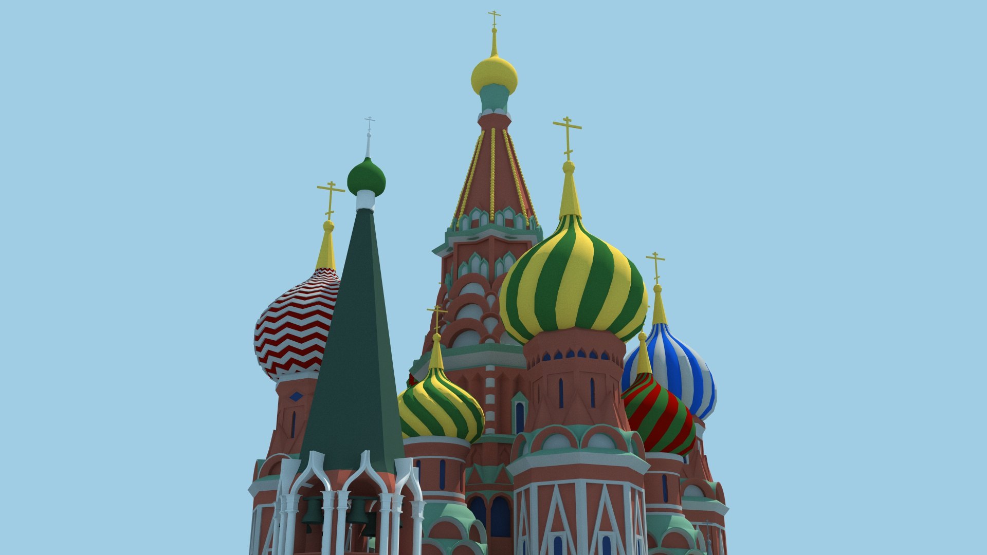 Saint Basil Cathedral Cartoon 3D Model - TurboSquid 2034856