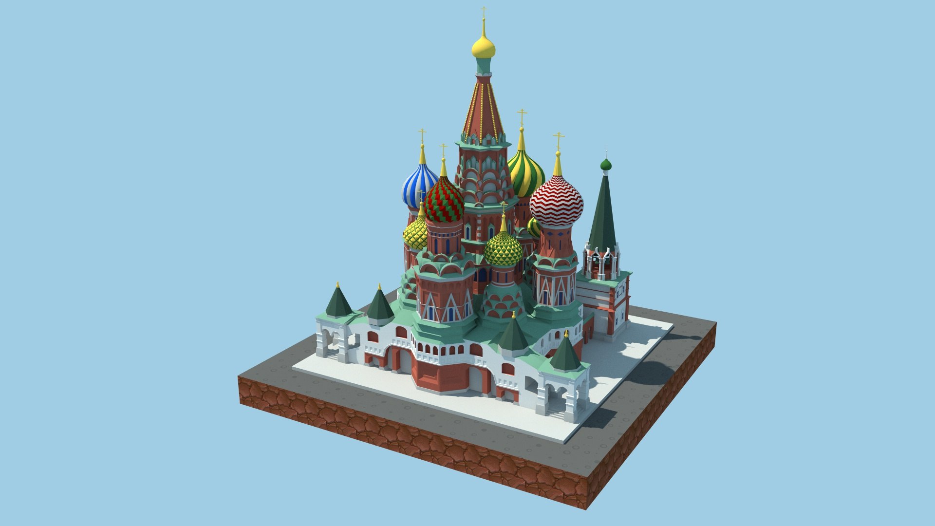 Saint Basil Cathedral Cartoon 3D Model - TurboSquid 2034856