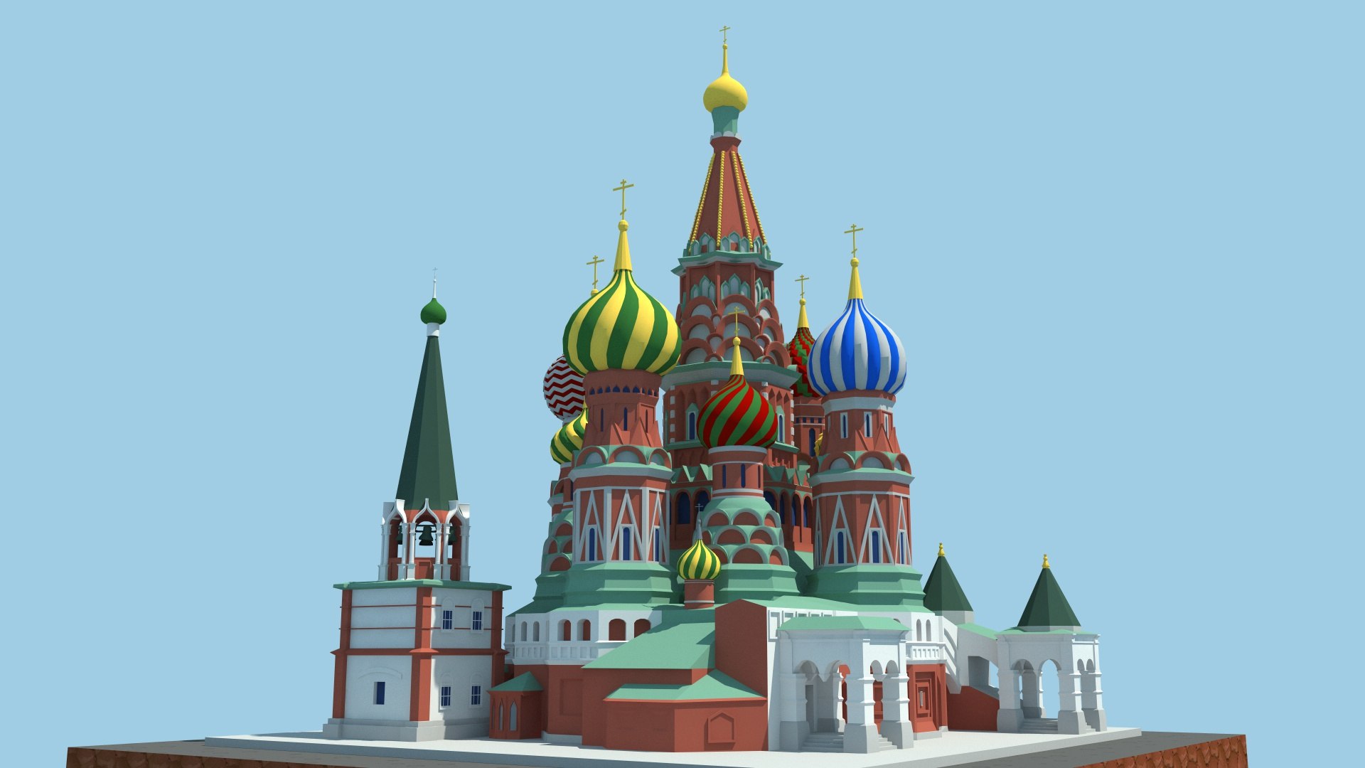 Saint Basil Cathedral Cartoon 3D Model - TurboSquid 2034856