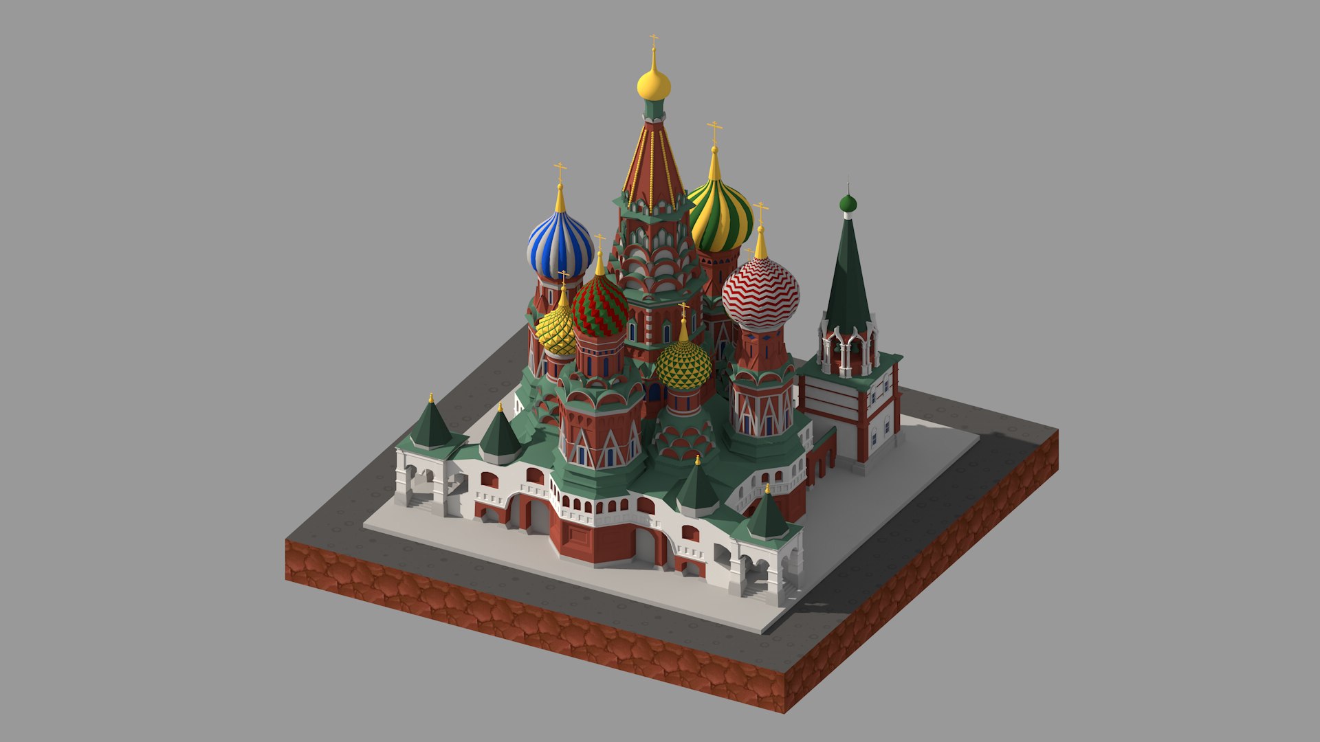Saint Basil Cathedral Cartoon 3D Model - TurboSquid 2034856