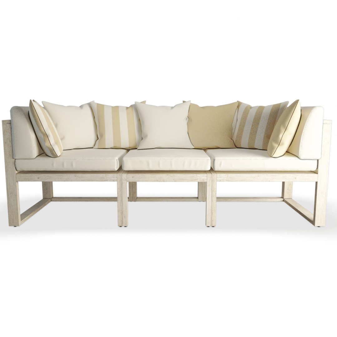 3D Natural Wood Sofa Siena model - TurboSquid 1789992