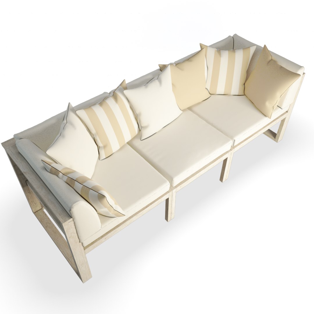 3D Natural Wood Sofa Siena model - TurboSquid 1789992