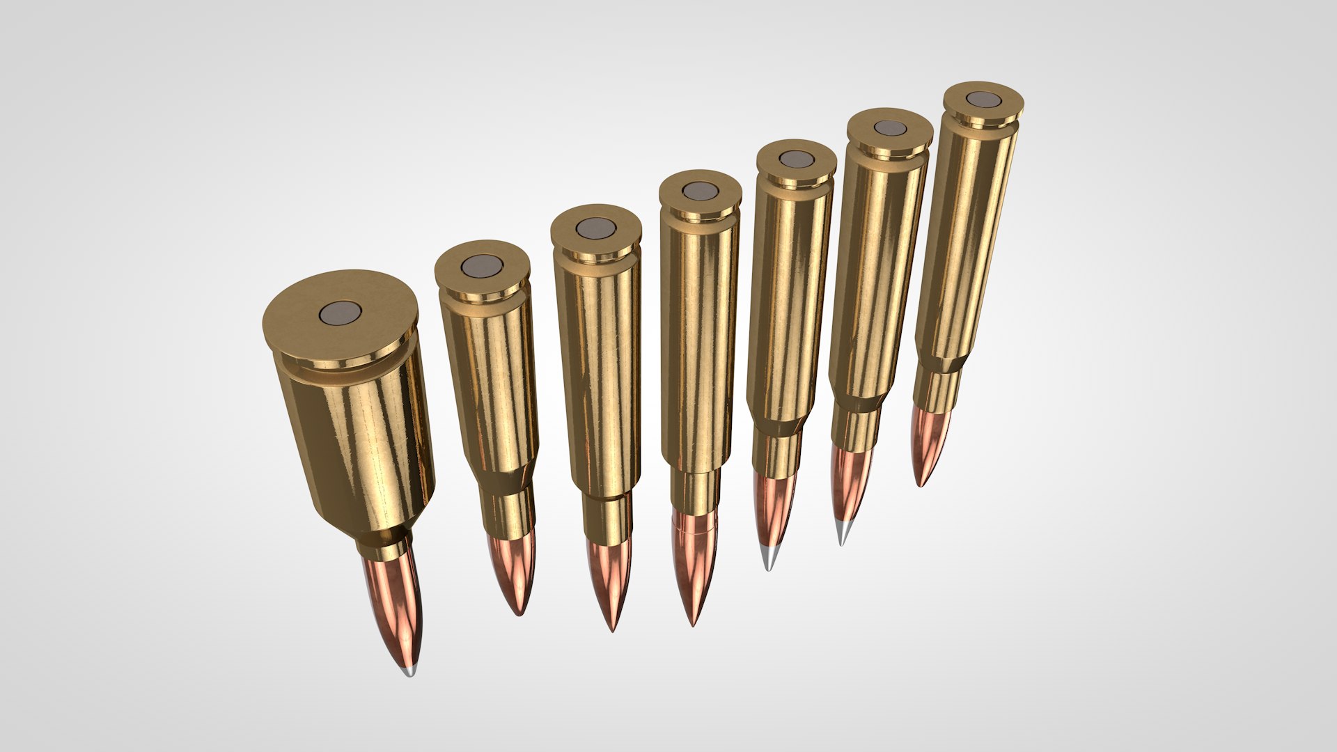 50 caliber cartridge 3d c4d