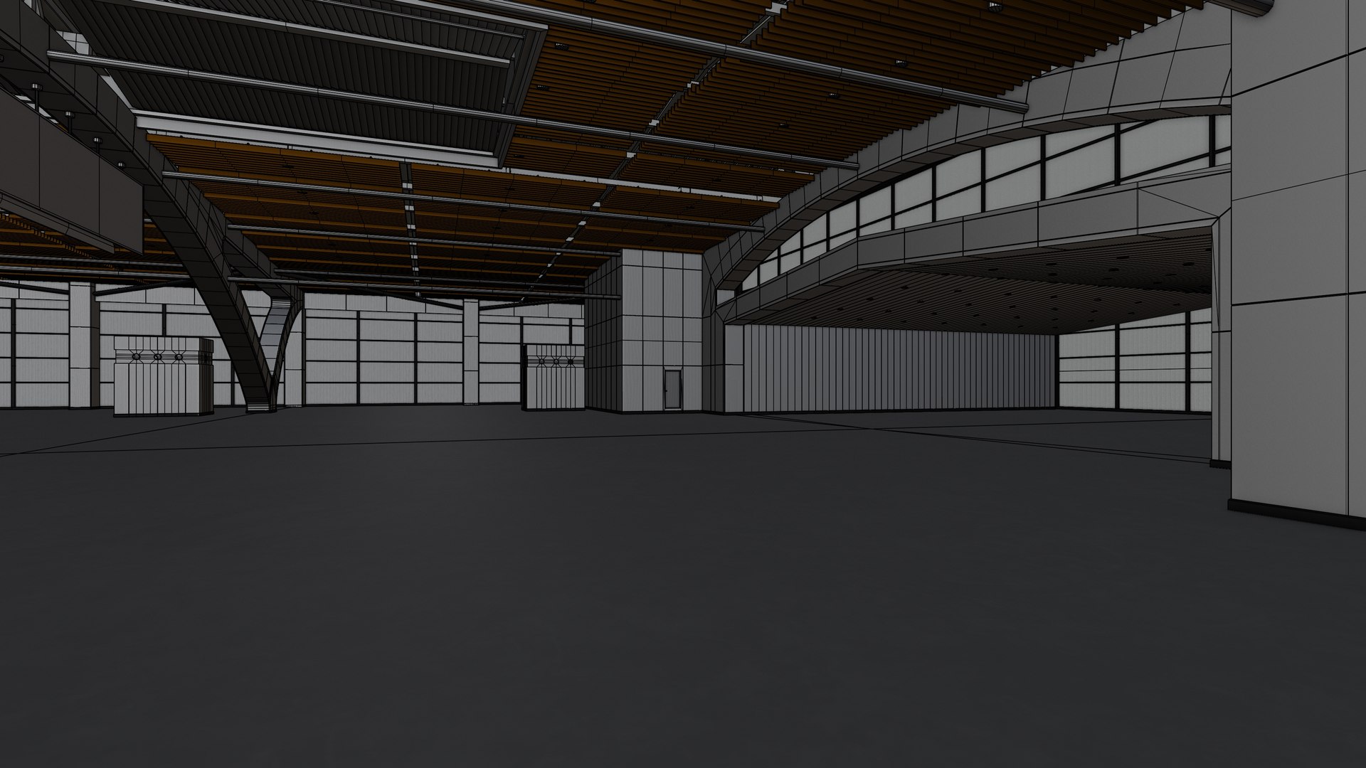 3D Exhibition Hall Interior 2 Model - TurboSquid 1818203