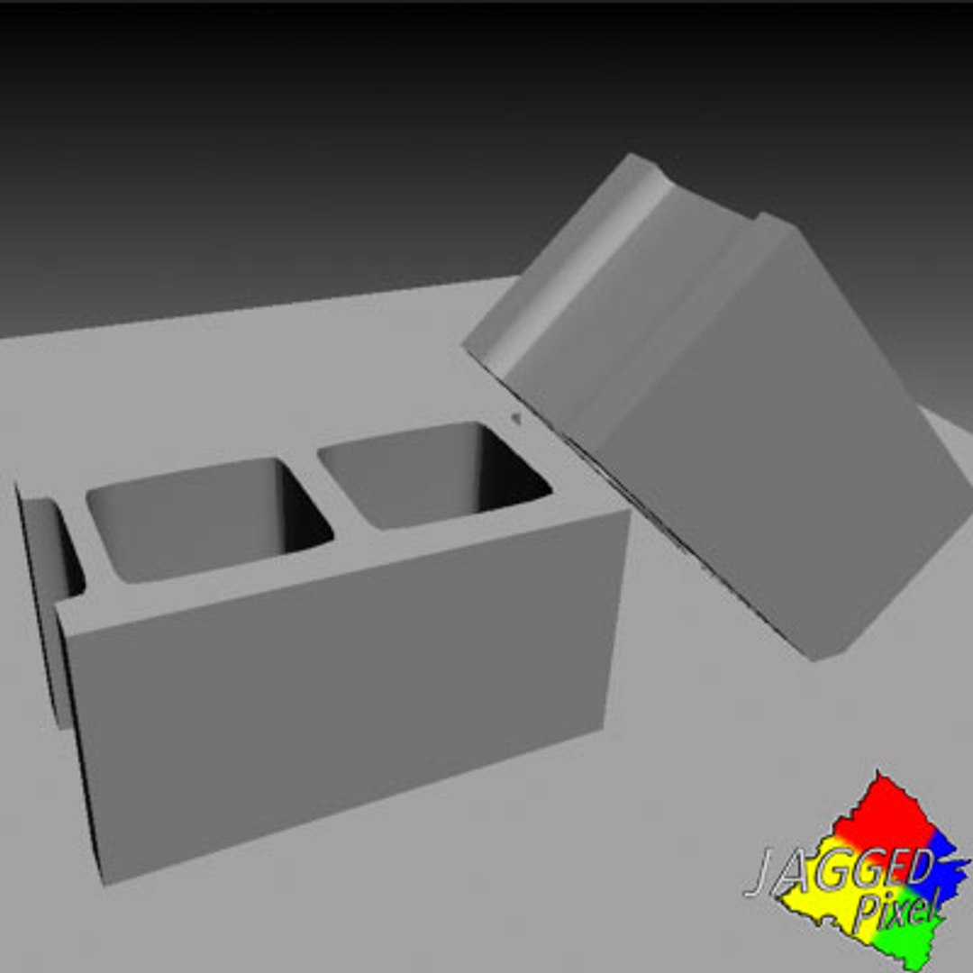 3d Cinder Block Model