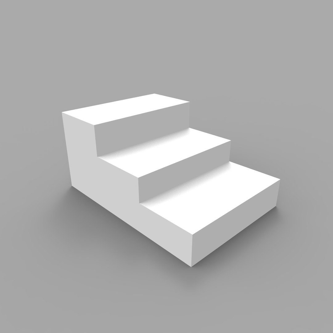 3 Stairs 3d Model