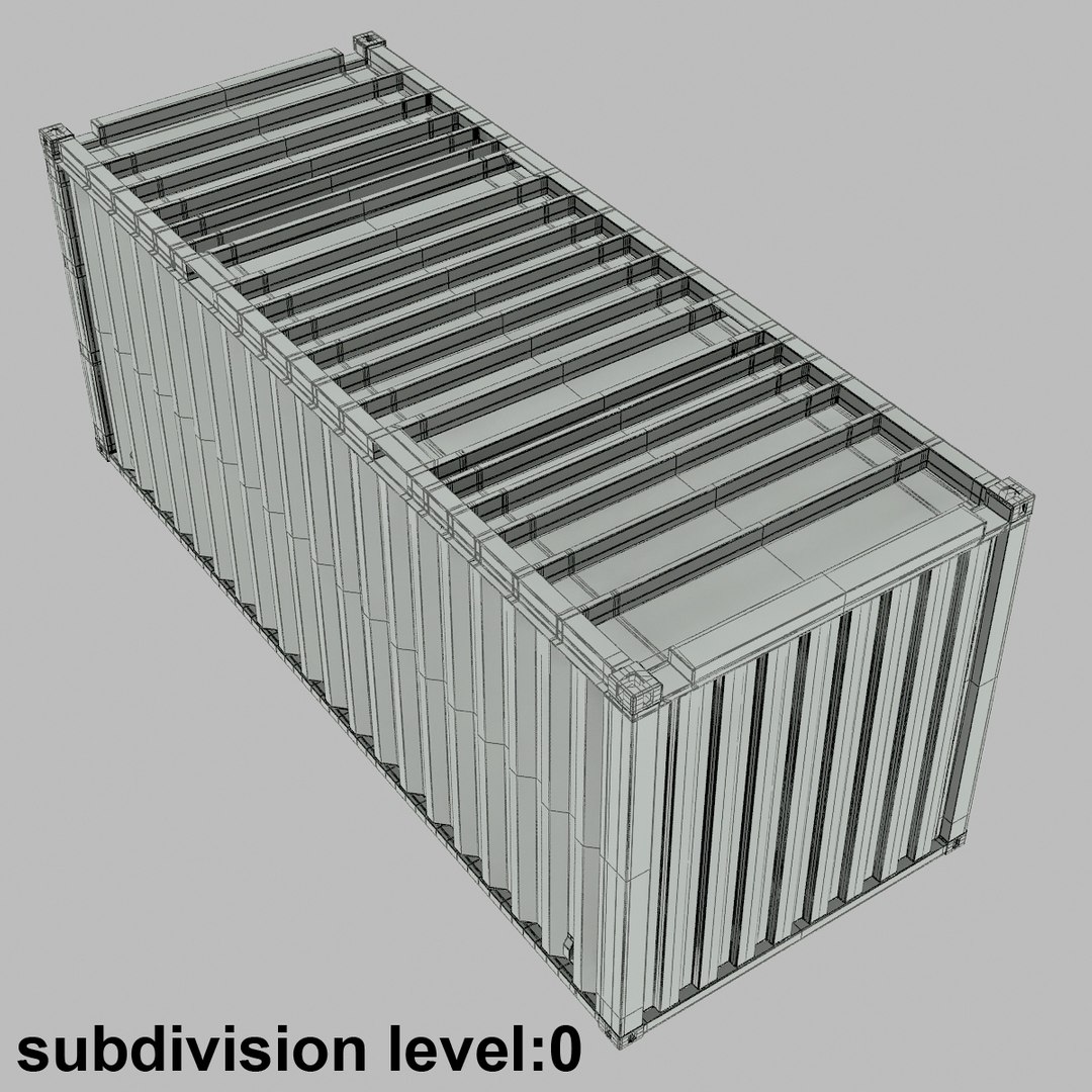 3d Container 20 Ft Model