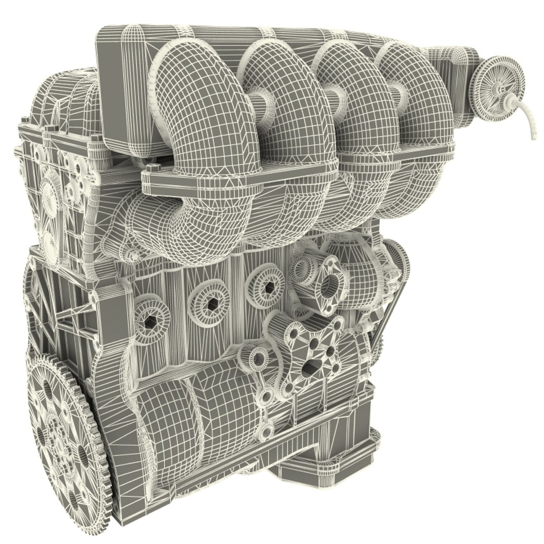 car engine 3d model