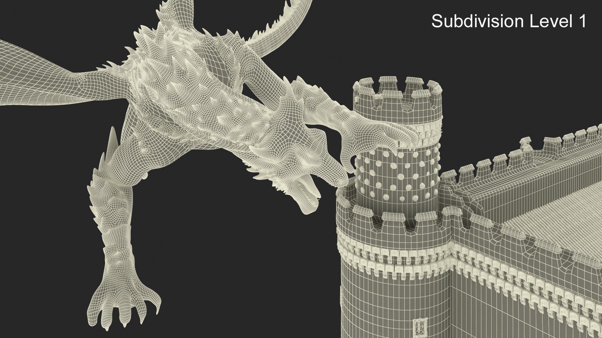 3D Crusader Knight King Protecting Castle From Dragon - TurboSquid 2335682