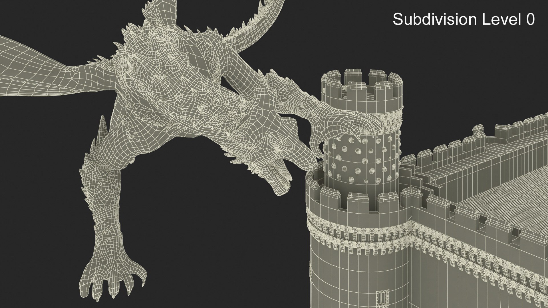 3D Crusader Knight King Protecting Castle From Dragon - TurboSquid 2335682