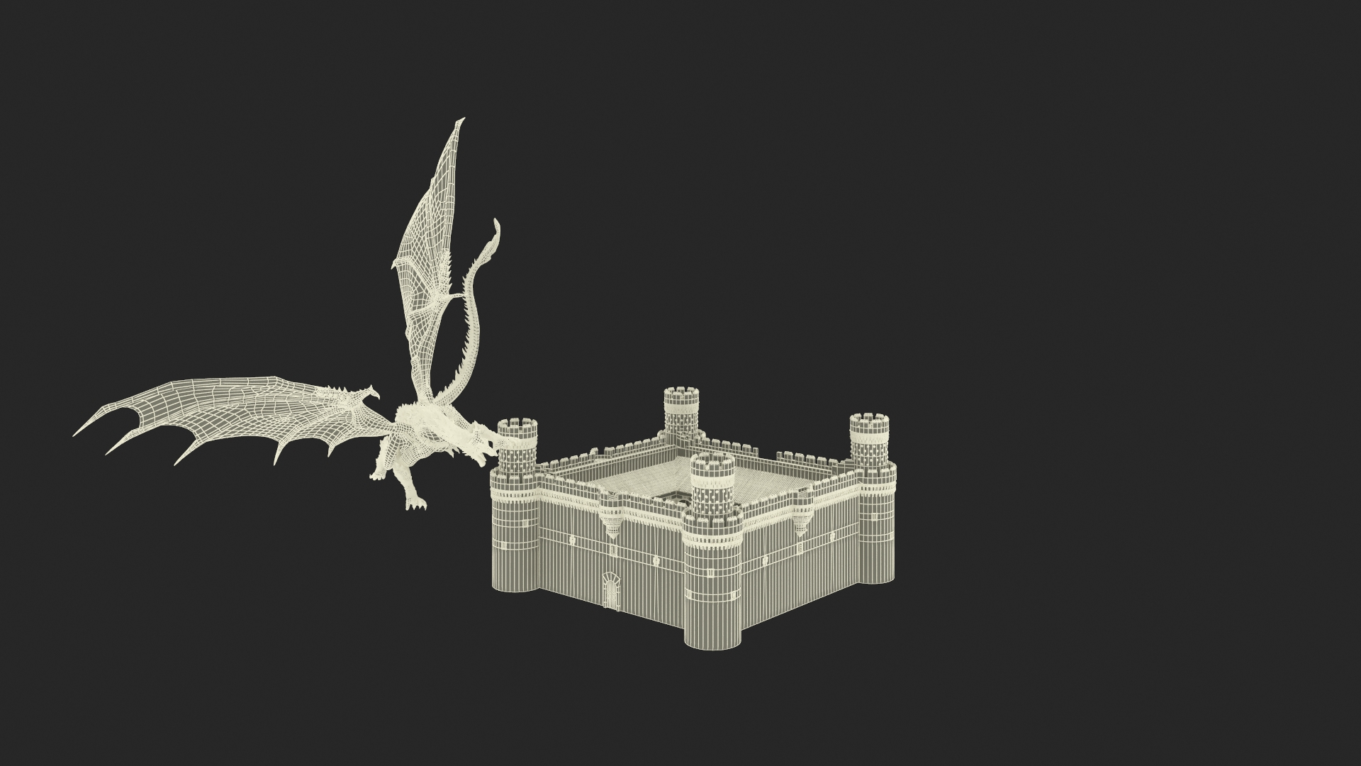 3D Crusader Knight King Protecting Castle From Dragon - TurboSquid 2335682