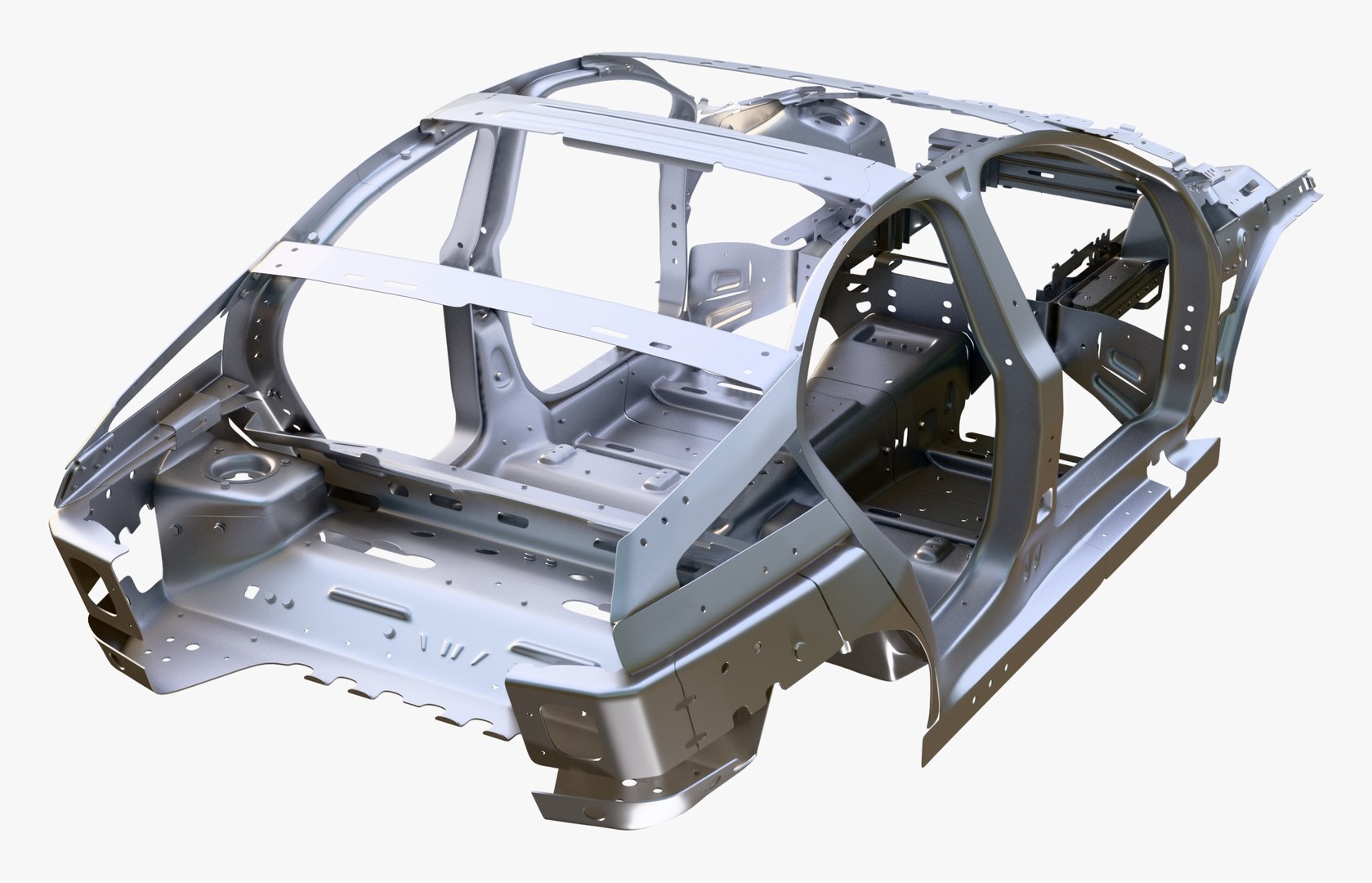 Car Frame Body Liftback Sedan M1 3D Model - TurboSquid 2432725