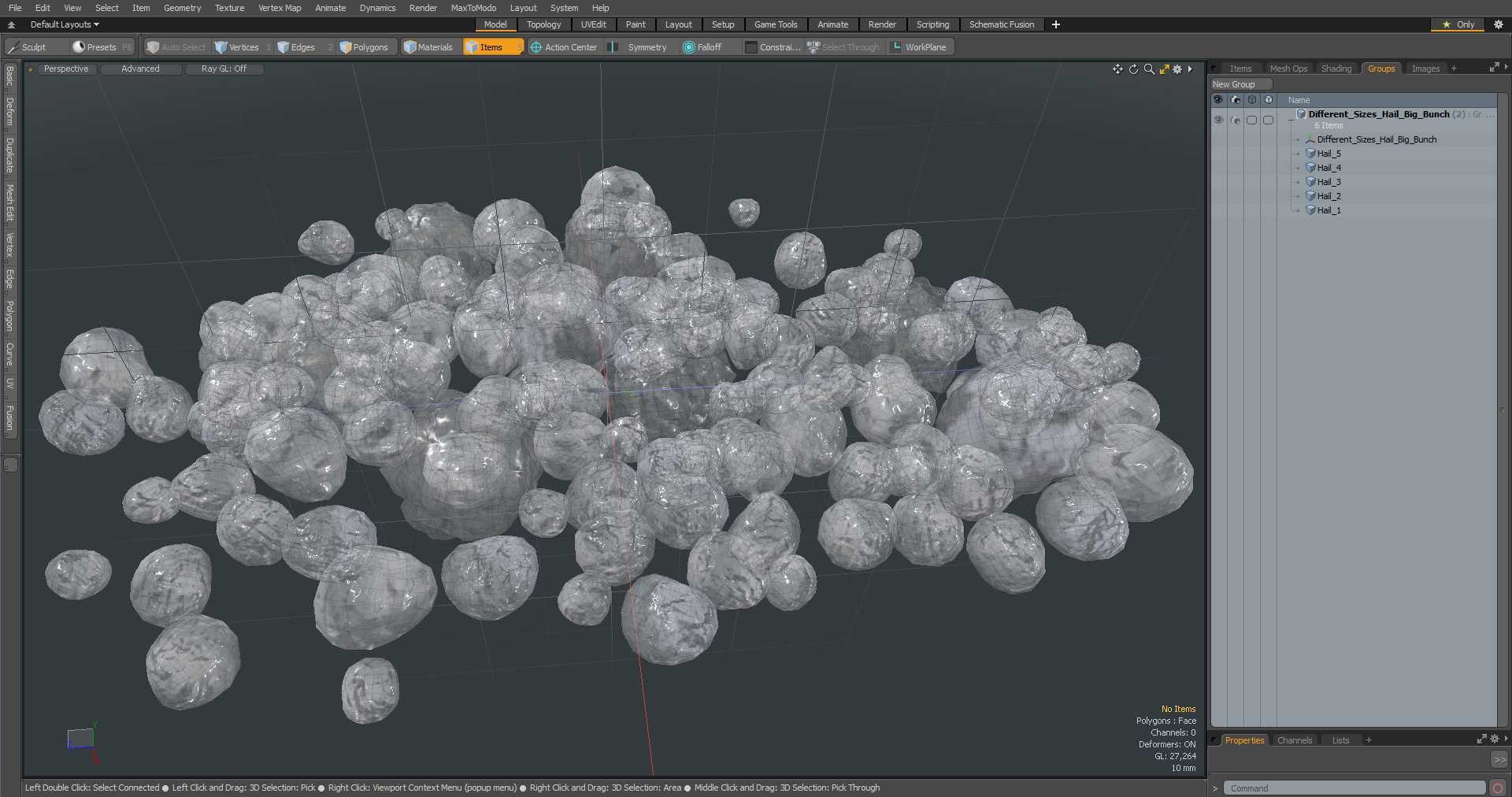 Different Sizes Hail Big Bunch 3D model - TurboSquid 2159225