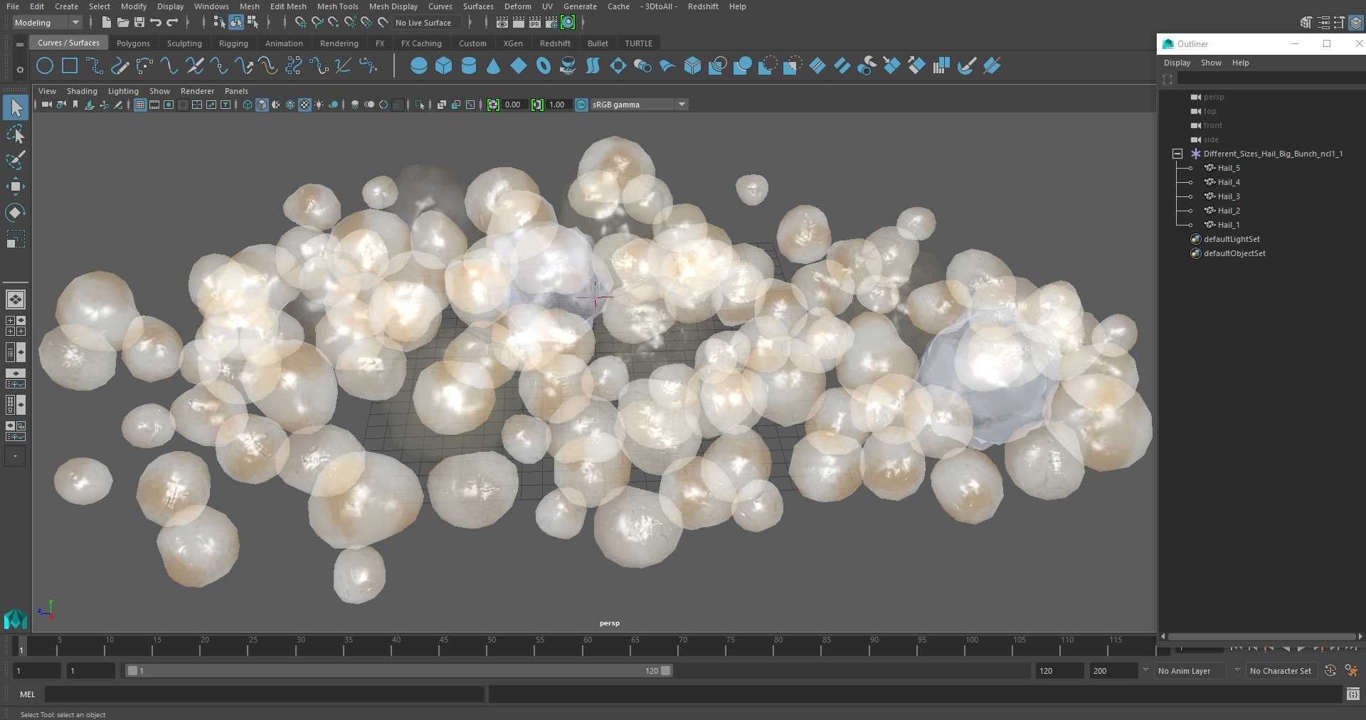 Different Sizes Hail Big Bunch 3D model - TurboSquid 2159225