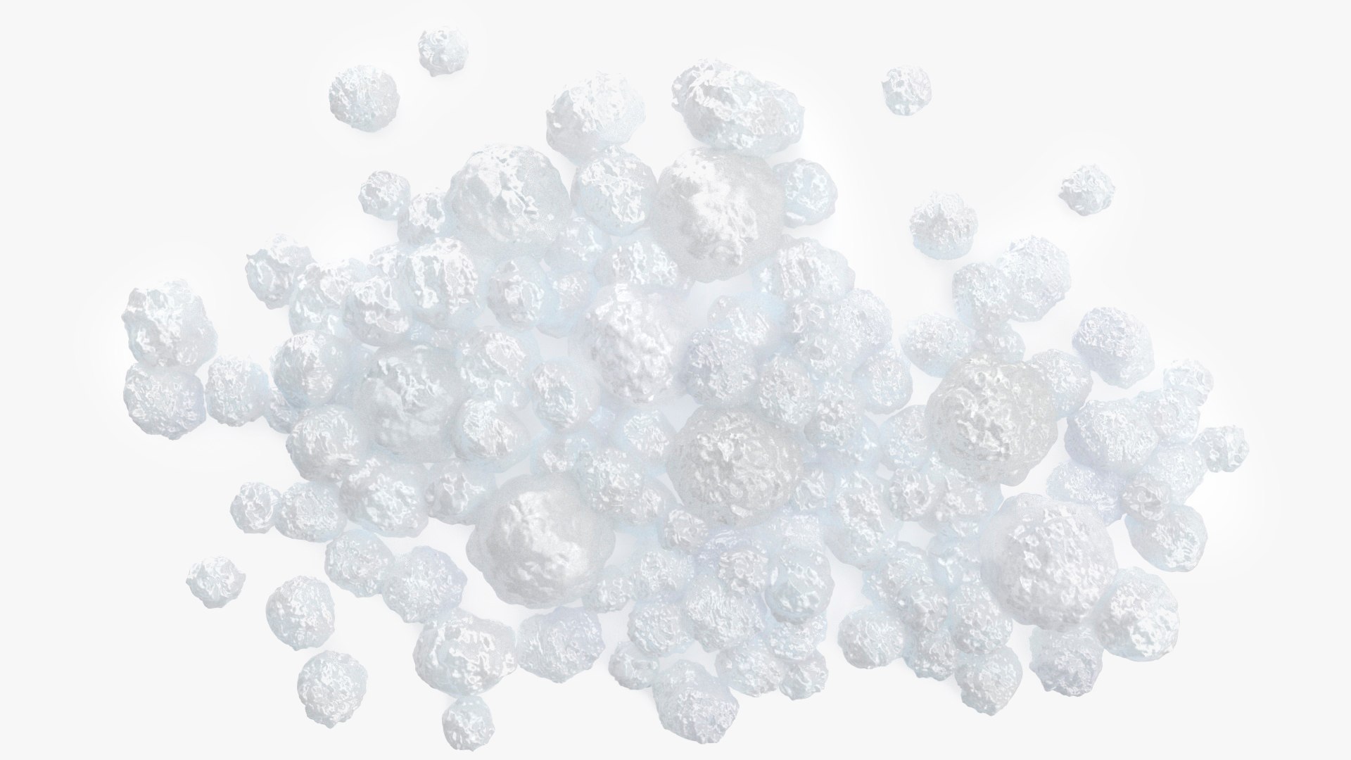 Different Sizes Hail Big Bunch 3D model - TurboSquid 2159225