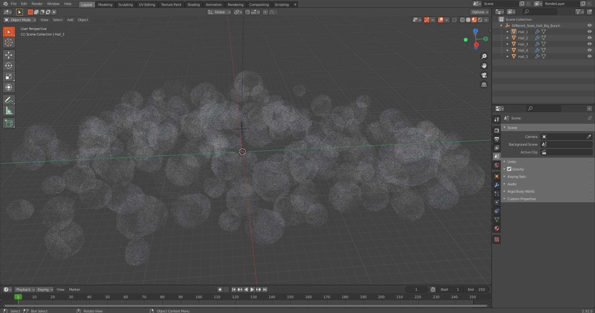 Different Sizes Hail Big Bunch 3D Model - TurboSquid 2159225