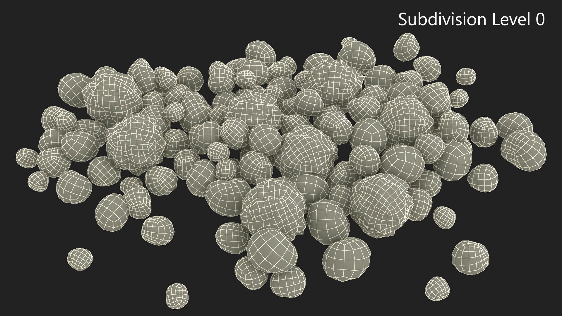 Different Sizes Hail Big Bunch 3D Model - TurboSquid 2159225