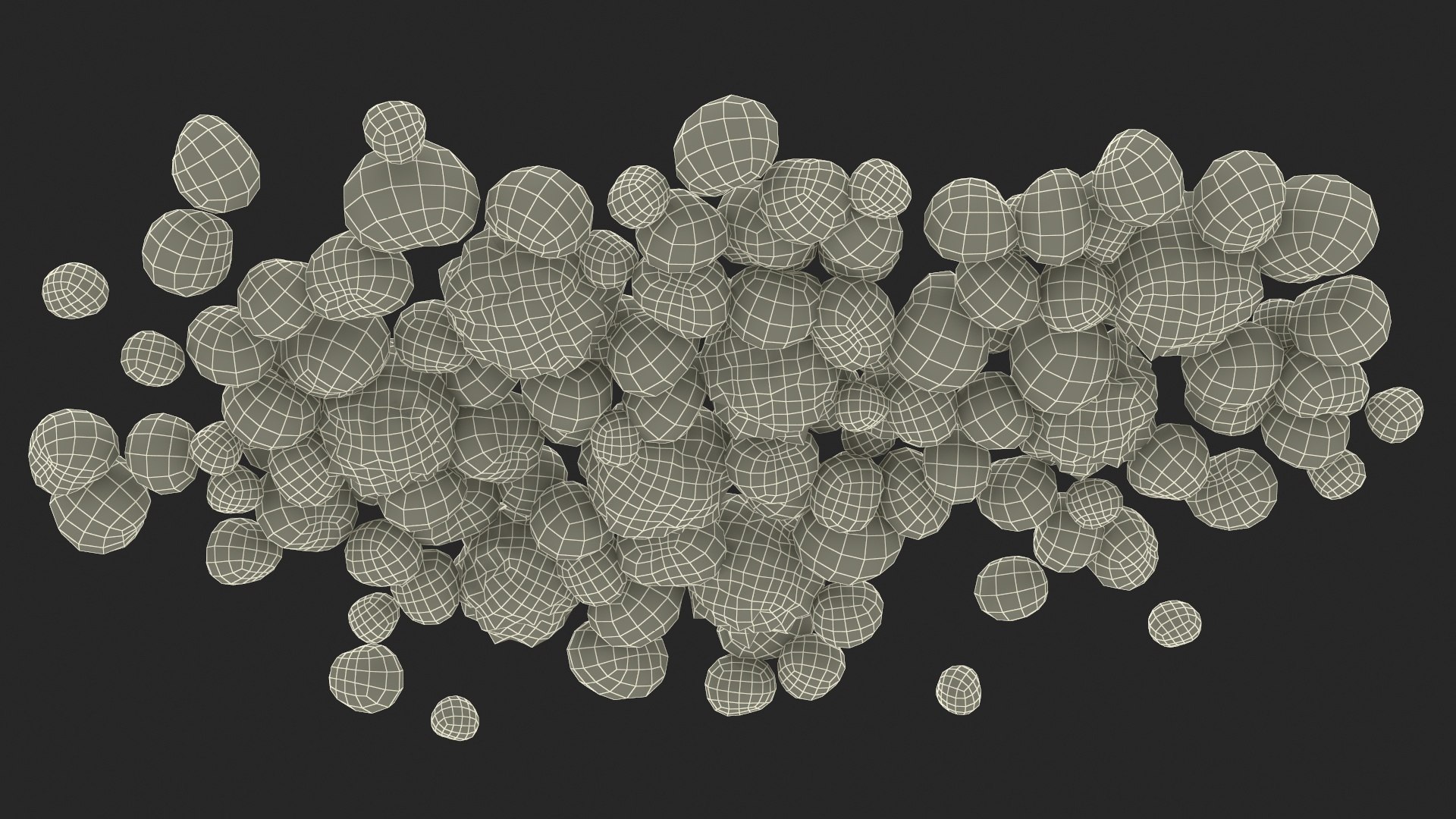 Different Sizes Hail Big Bunch 3D Model - TurboSquid 2159225