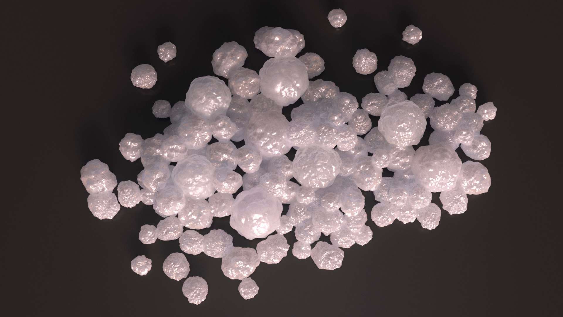 Different Sizes Hail Big Bunch 3D Model - TurboSquid 2159225