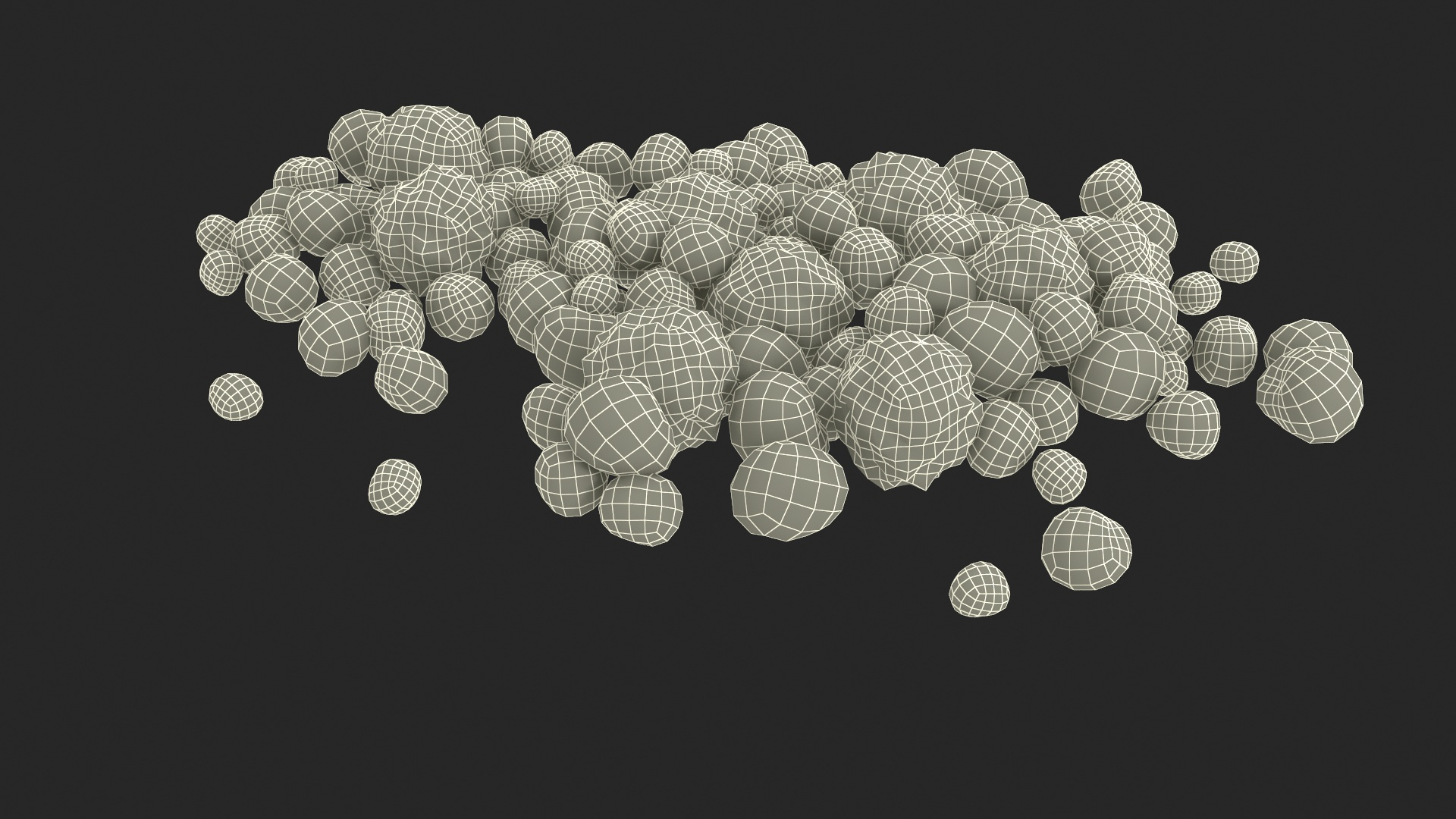 Different Sizes Hail Big Bunch 3D Model - TurboSquid 2159225