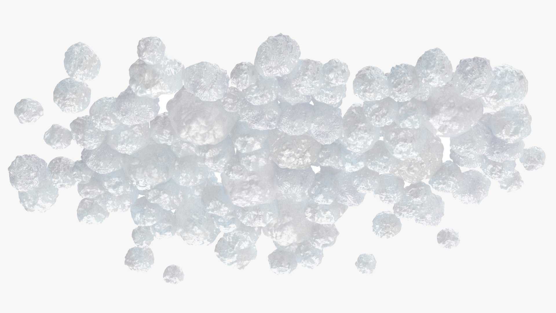 Different Sizes Hail Big Bunch 3D Model - TurboSquid 2159225